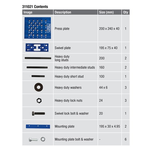 311021 - Press Support Tools | Toledo