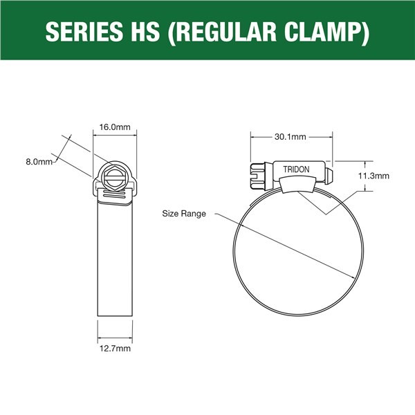 HS010 - MH/HS Series - Perforated Band, Part Stainless Steel | Tridon